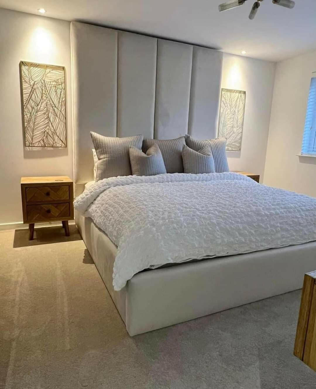 Pandora Bedframe In Plush Velvet — Celebrity Interiors